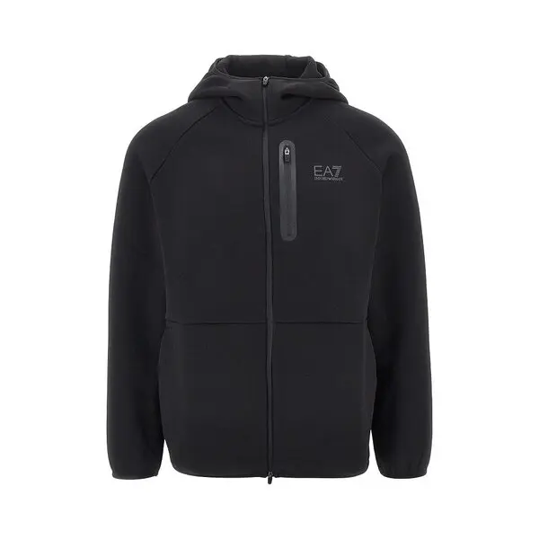 EA7 Natural Ventu7 Full-zip Hoodie - Black