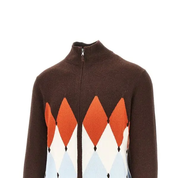 BALLANTYNE Diamond-shaped Cashmere Cardigan