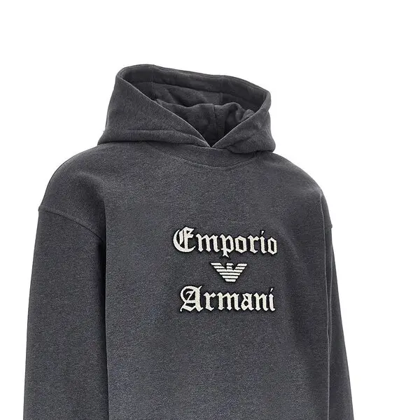 Emporio Armani Oft Touch Logo Embroidery Hoodie