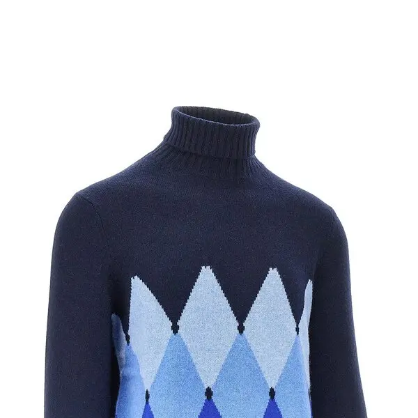 BALLANTYNE Diamond-shaped Cashmere Turtleneck Sweater