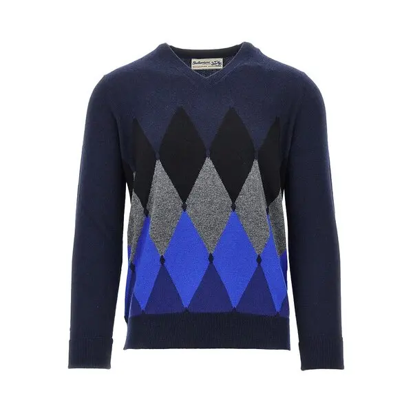 BALLANTYNE Lozenge Cashmere Sweater
