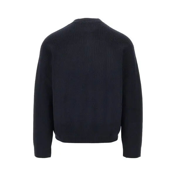 Emporio Armani Wool And Cotton Crewneck Cardigan