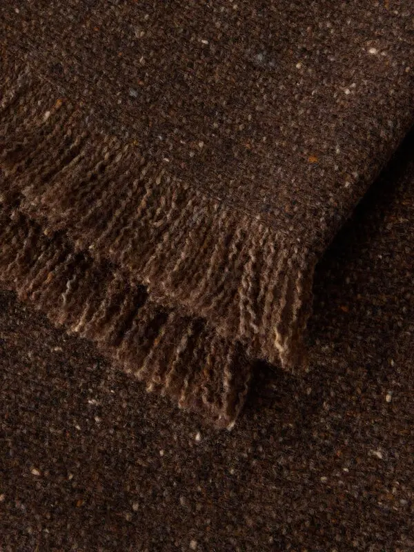 Ralph Lauren Fringed Wool And Cashmere-blend Scarf