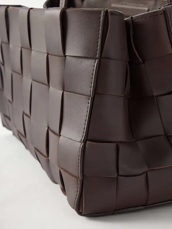 ST. AGNI Woven Leather Shoulder Bag