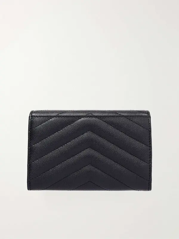 Saint Laurent Cassandre Metalassé Leather Wallet