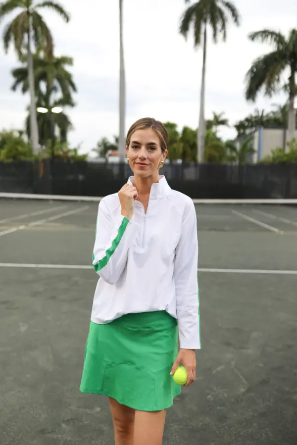 DUFFIELD LANE The Pique Seneca Skort - Grass Green