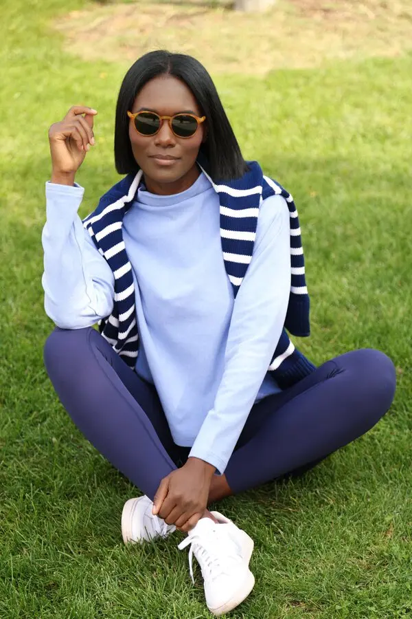 DUFFIELD LANE Camren Top - Cloudy Blue Supersoft