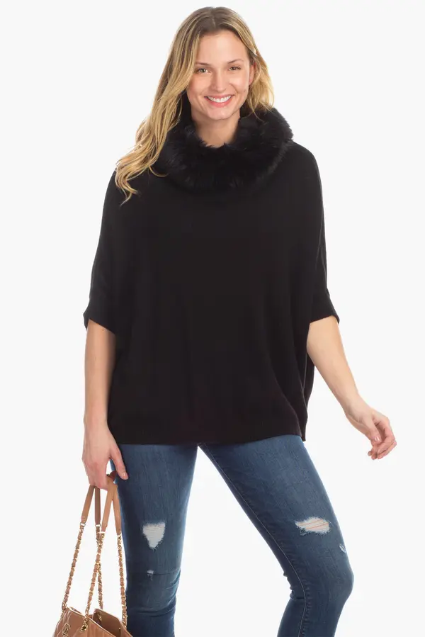 DUFFIELD LANE Payton Poncho - Black