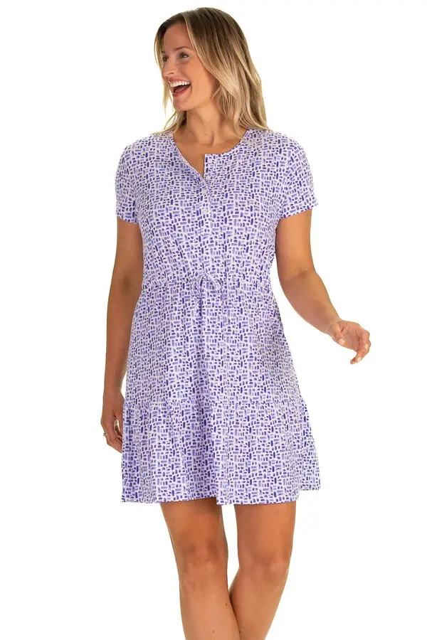 DUFFIELD LANE The Dina Dress - Blue Basketweave