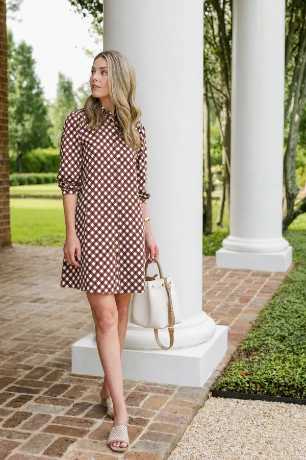 DUFFIELD LANE Ashlynn Dress - Chocolate Gingham