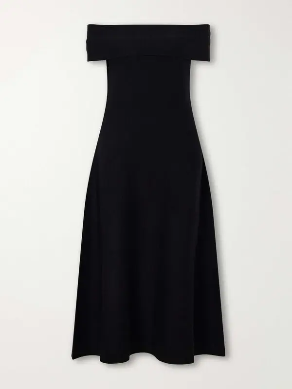 Simkhai Camilla Wool Off-the-shoulder Midi Dress