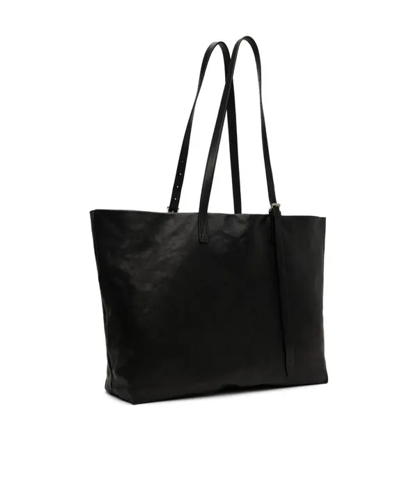 ANN DEMEULEMEESTER Distressed Leather Tote Bag