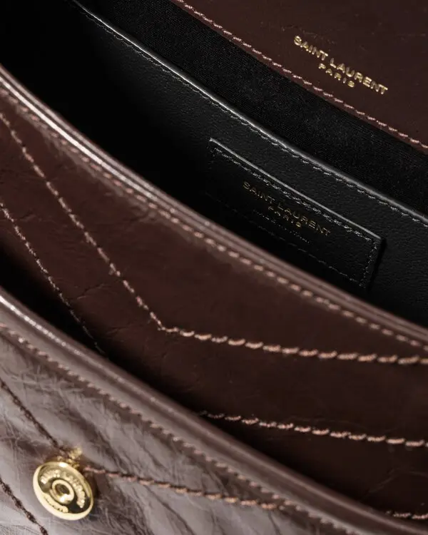 Saint Laurent Niki Baby In Vintage Leather - Arab