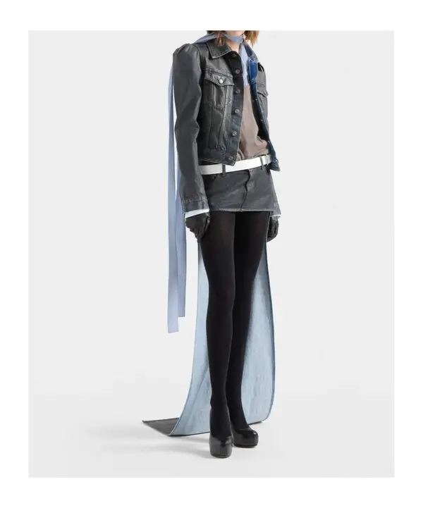 7 For All Mankind Long-sleeve Bow-tie Shirt