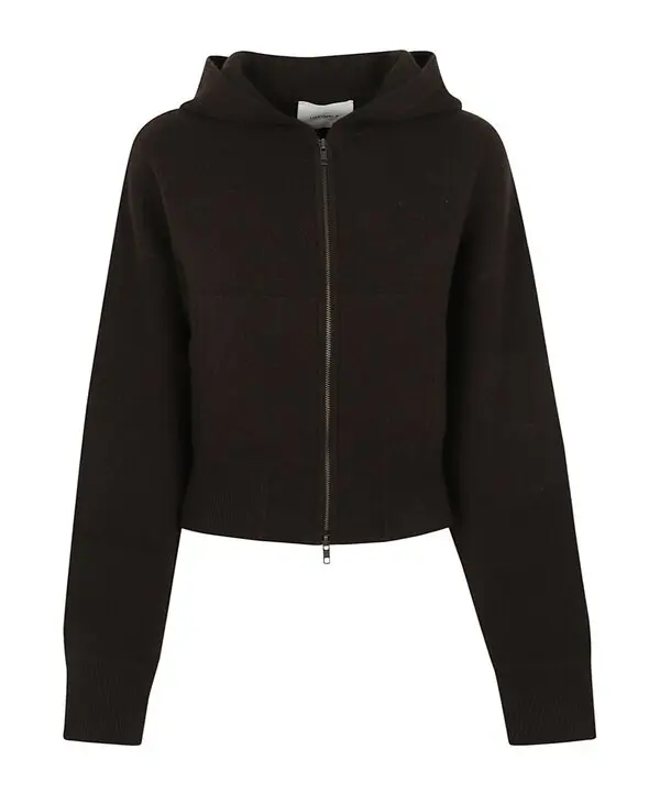 LISA YANG Lilia Hooded Cardigan - Dark Brown