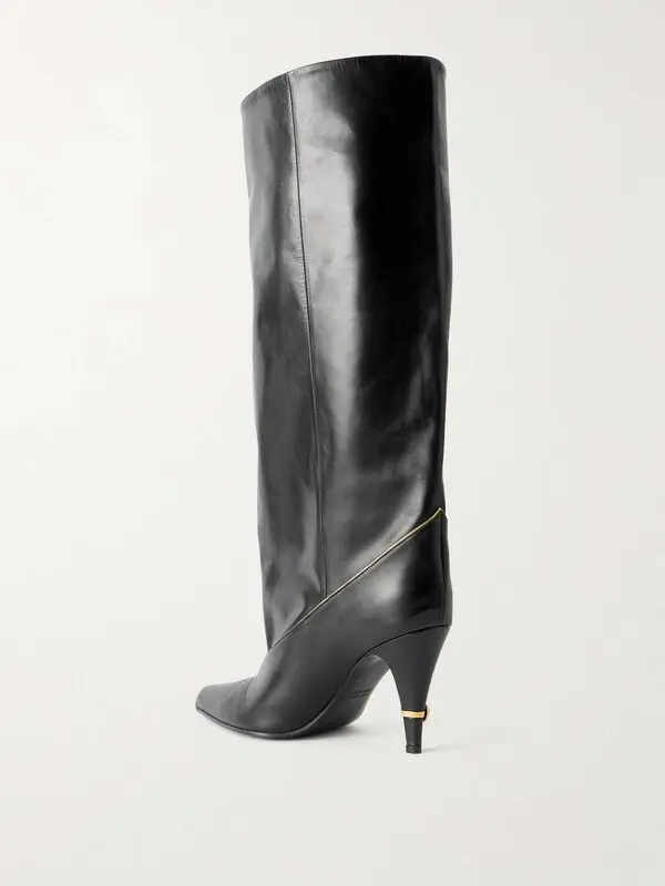 Versace 90 Calf Leather High Boots