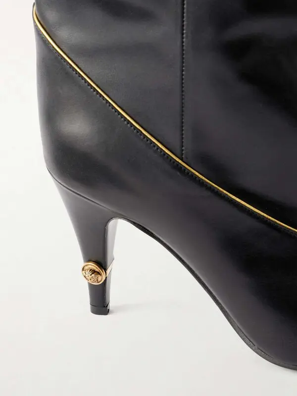 Versace 90 Calf Leather High Boots