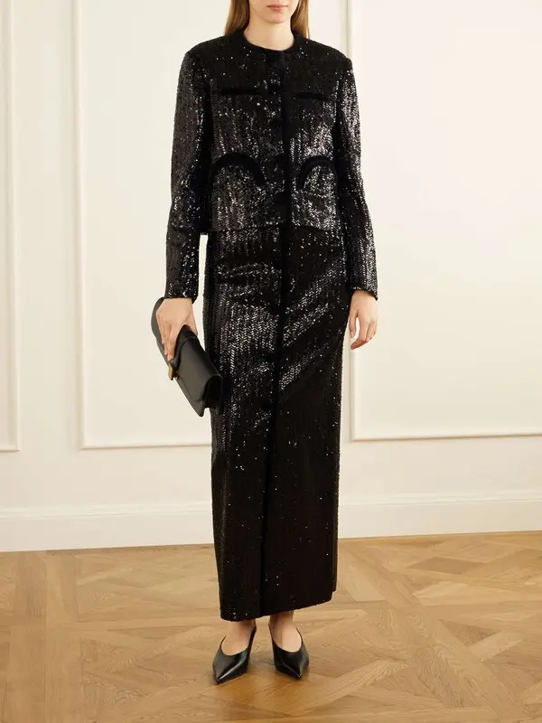 BLAZÉ MILANO All About You Malaya Sequin-embellished Midi Skirt