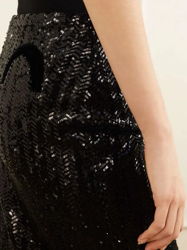 BLAZÉ MILANO All About You Malaya Sequin-embellished Midi Skirt