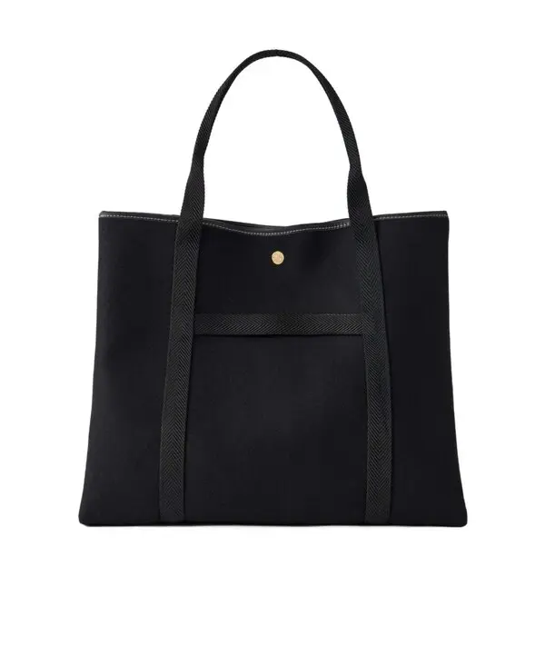 Rue De Verneuil Leather-trimmed Canvas Tote