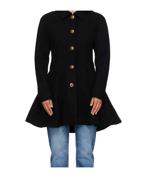Versace Wool Coat - Black