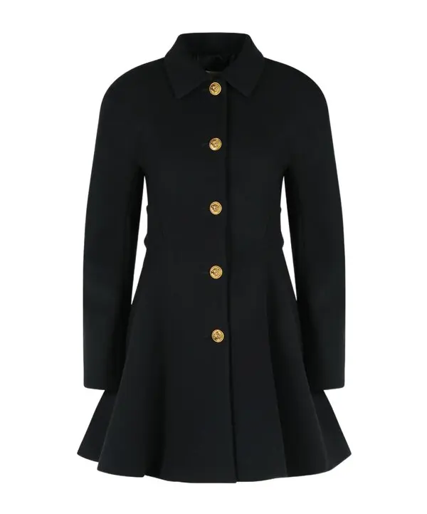 Versace Wool Coat - Black