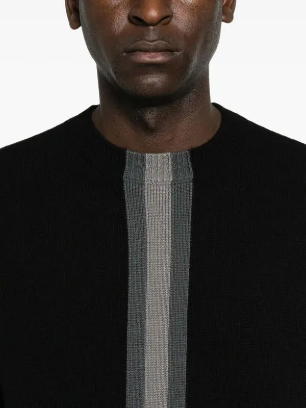 Gucci Stripe-detail Crew-neck Sweater