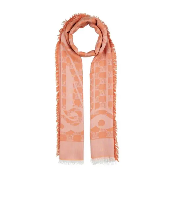 Max Mara Printed Tasseled Shawl