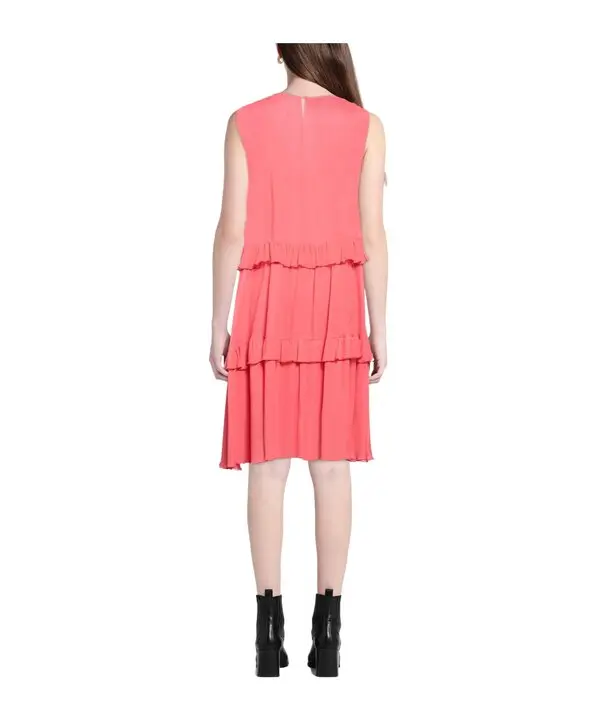 MAXCO. Solid-colored Sleeveless A-line Dress