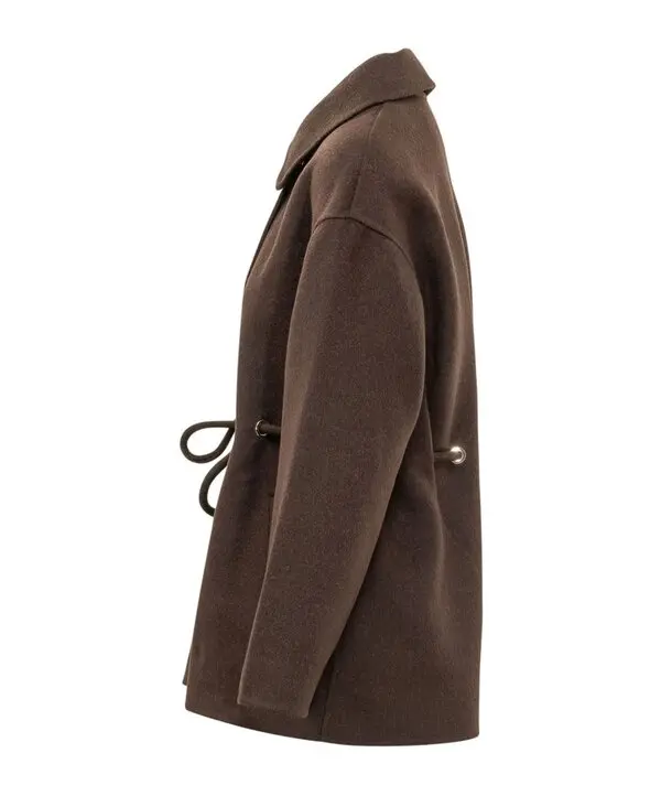 Ba&sh Kam Belted Short Coat - Brown