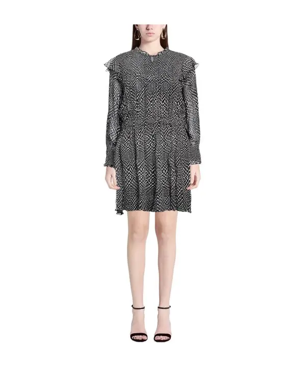 Rag & Bone Color-blocked Long-sleeve Dress