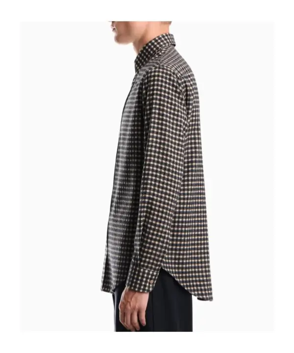 Emporio Armani Gingham-check Long-sleeve Shirt