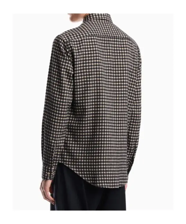 Emporio Armani Gingham-check Long-sleeve Shirt