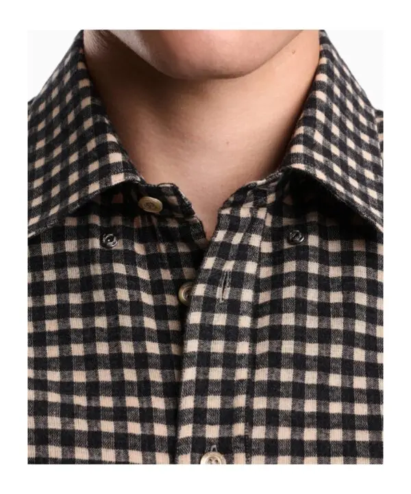 Emporio Armani Gingham-check Long-sleeve Shirt