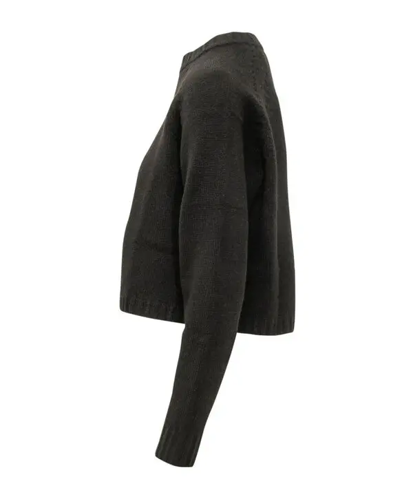 Ba&sh Corvy Cropped Knitted Sweater - Black