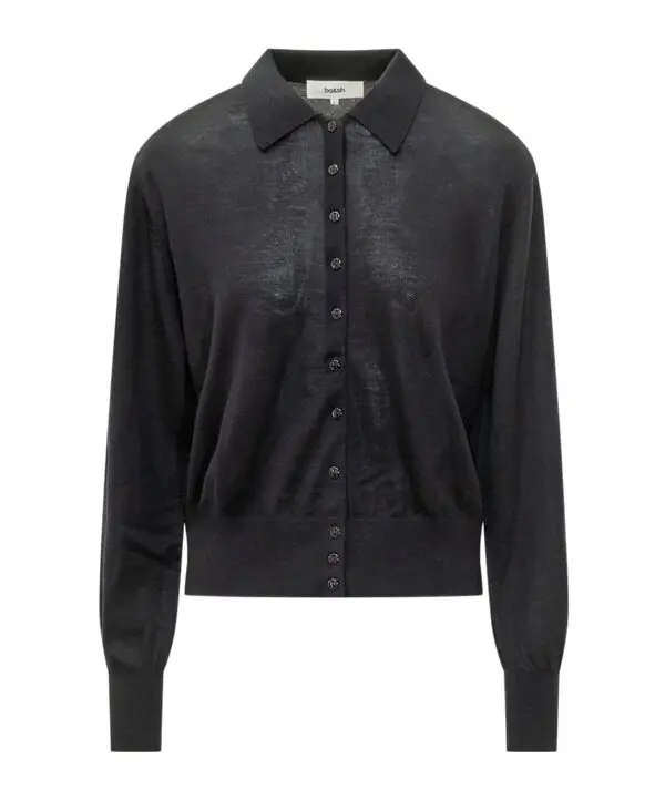 Ba&sh Boston Buttoned Collar Cardigan - Black