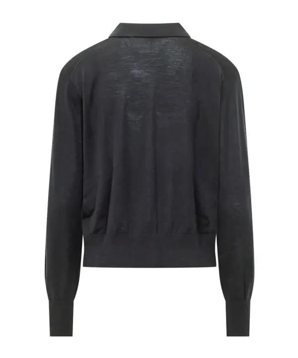 Ba&sh Boston Buttoned Collar Cardigan