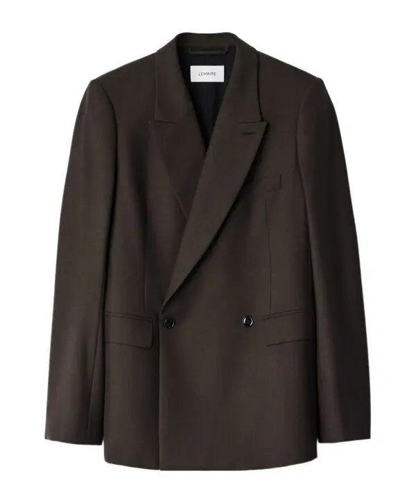 LEMAIRE Double-breasted Tailored Jacket In Tropical Wool Blend
