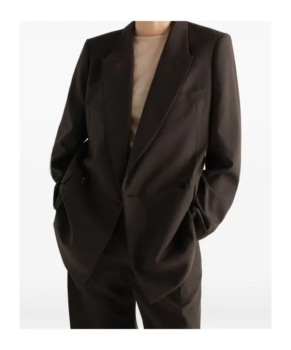 LEMAIRE Double-breasted Tailored Jacket In Tropical Wool Blend