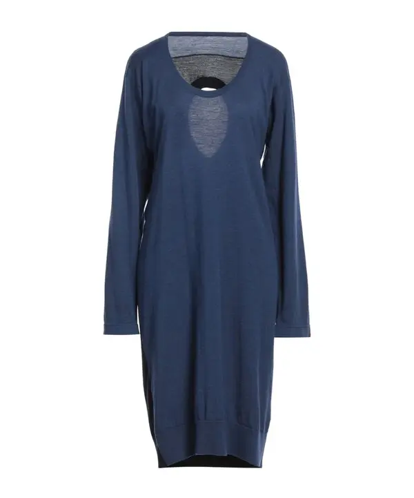 MAISON MARGIELA Two-color Slim-fit Dress - Blue