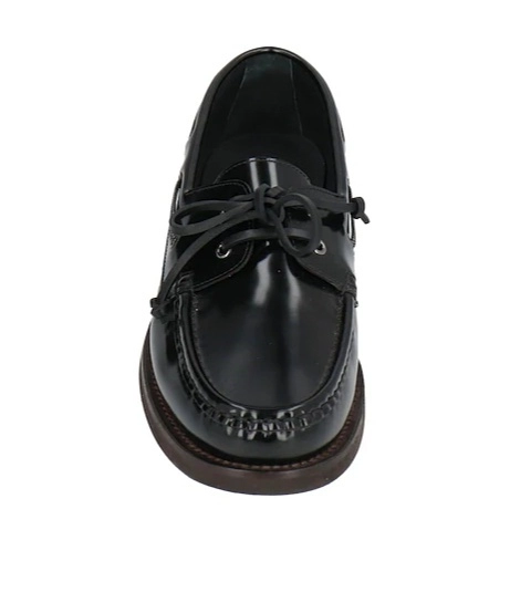 Brunello Cucinelli Glossy Laceup Boat Shoes