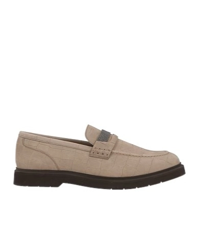 Brunello Cucinelli Crocembossed Loafers