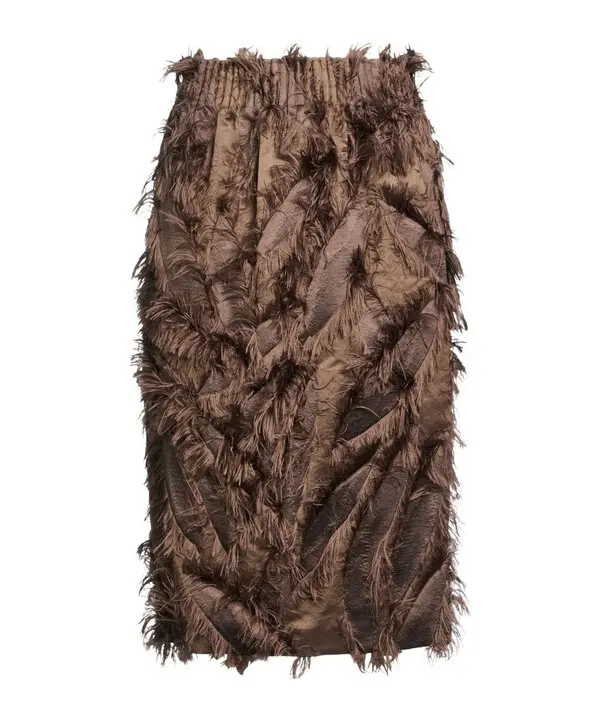 Brunello Cucinelli Satin Midi Skirt