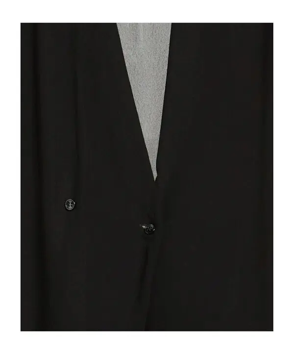 Saint Laurent Solidcolor Chiffon Longsleeve Blouse