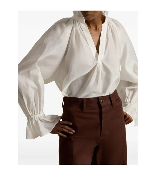 Polo Ralph Lauren Ruffled Split-placket Blouse