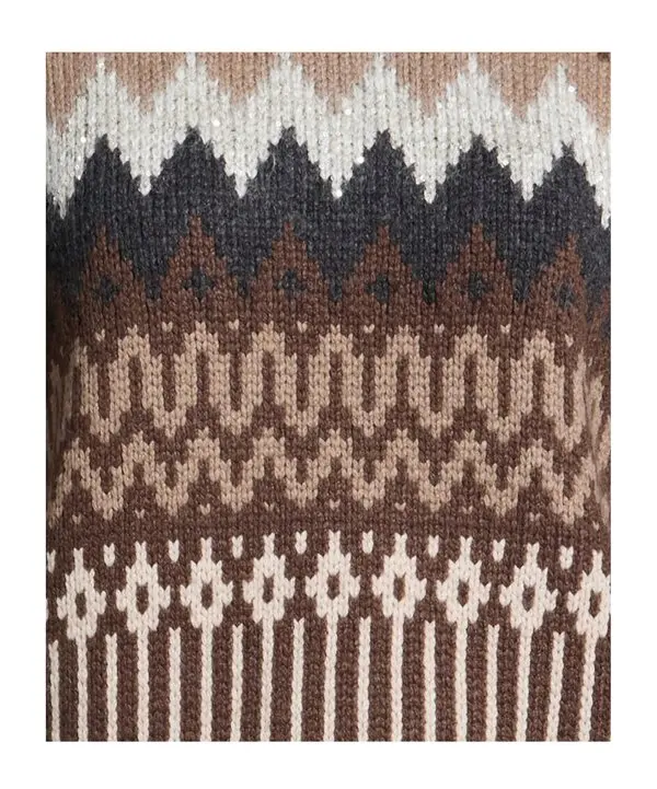 Brunello Cucinelli Multicolor Cashmere Knit Sweater