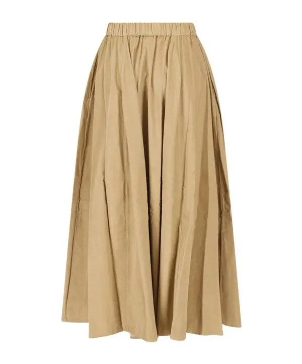 Aspesi Gathered Cotton Skirt