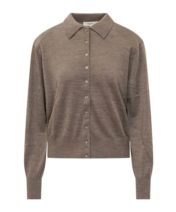 Ba&sh Boston Collared Cardigan - Gray