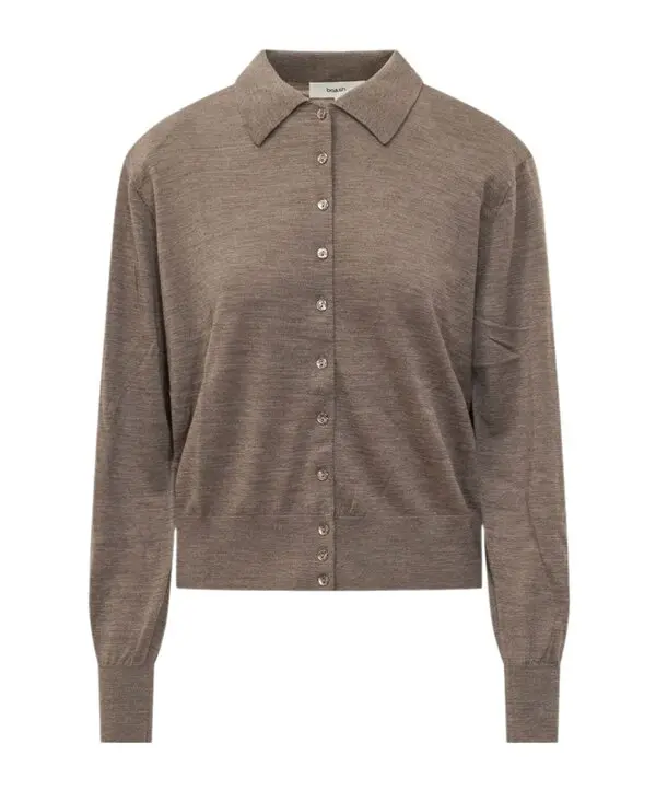 Ba&sh Boston Collared Cardigan - Gray