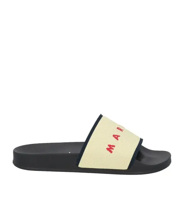 Marni Two-color Flat-bottomed Flip-flops - Black